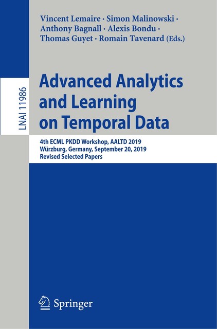 Advanced Analytics And Learning On Temporal Data von Alexis Bondu ...