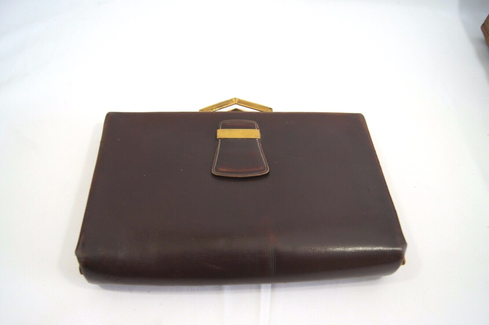 Evans Elegance Brown Clutch Hand Purse Art Deco 1940's w/compact Rare ...