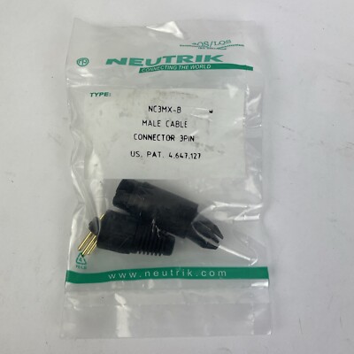 OEM Neutrik NC3MX-B 3 Pole Male XLR Cable Connector Connection - NEW ...
