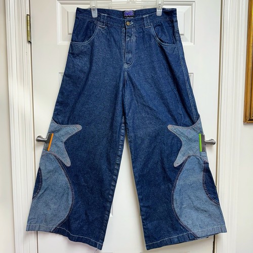 Auraze For Beau Baker Y2K 90s Skate Wide Leg Raver Pants Jeans Festival ...
