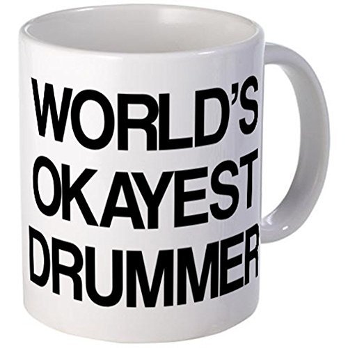 11oz mug World's Okayest Drummer - Printed Ceramic Coffee Tea Cup Gift ...