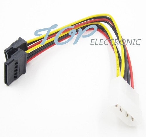 10PCS 4 Pin IDE Molex to 2 Serial ATA SATA Hard Drive Power Adapter ...