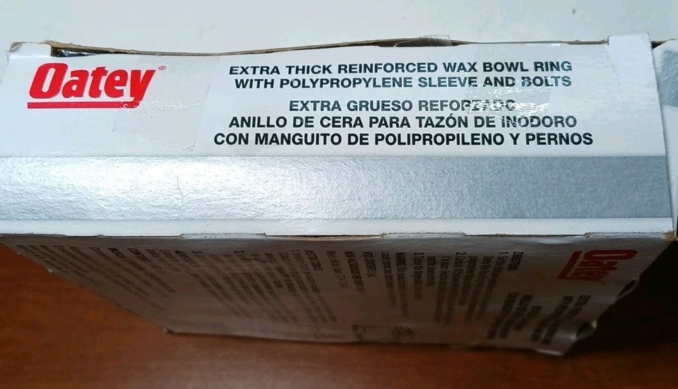 Oatey #31221 Extra Thick Reinforced Wax Bowl Ring w/ Sleeve & Bolts New ...