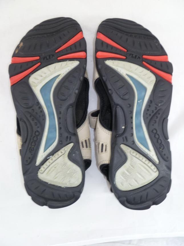 ECCO RECEPTOR MEN 42 USED BEIGE LEATHER HIKING/WATER SANDALS/SHOES | eBay