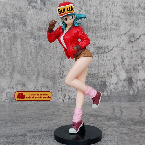 Anime Dragon Ball Z Fashionable of Bulma wear a red hat Figure Statue ...