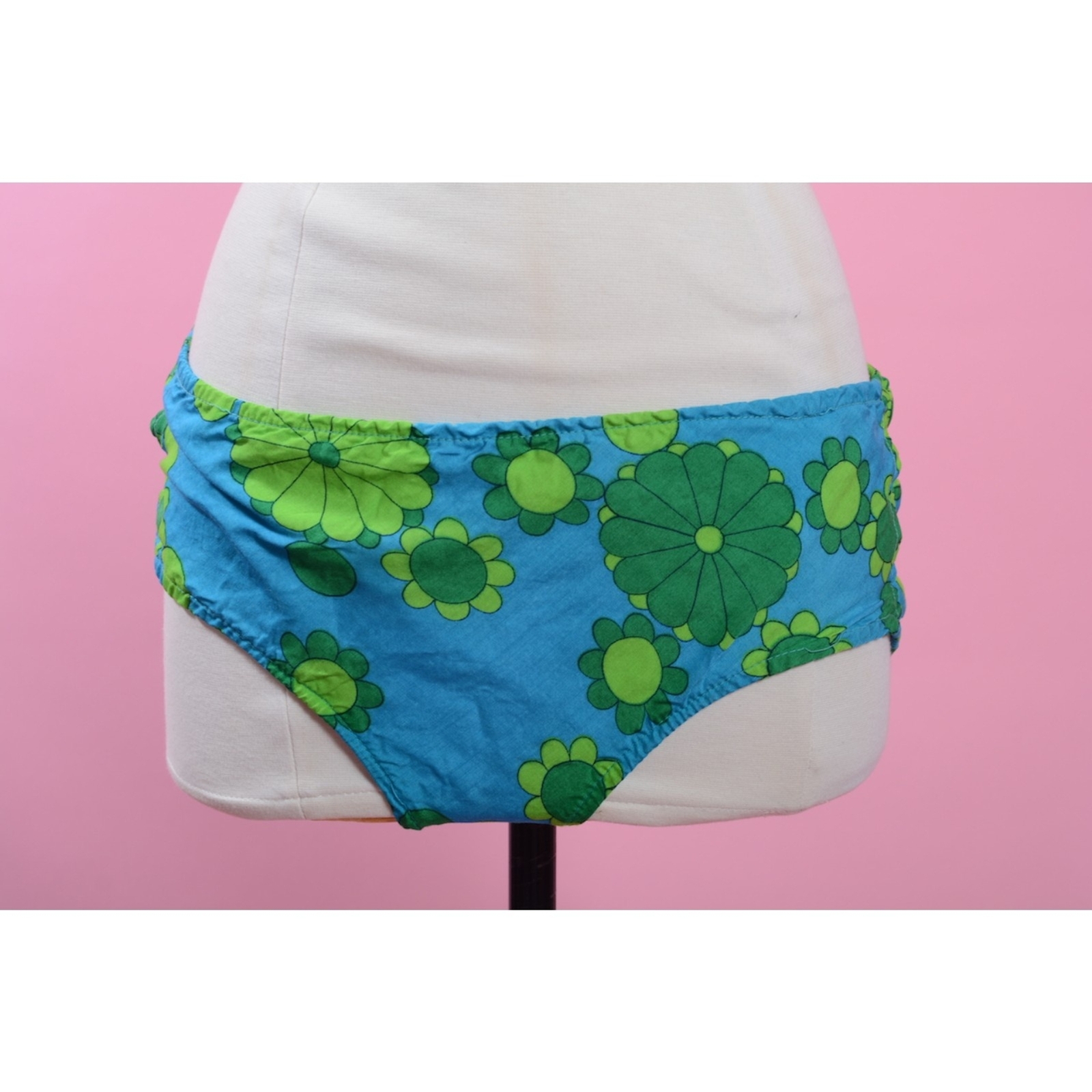 1960's Floral Cotton Bikini Low Rise Bottoms - Gem