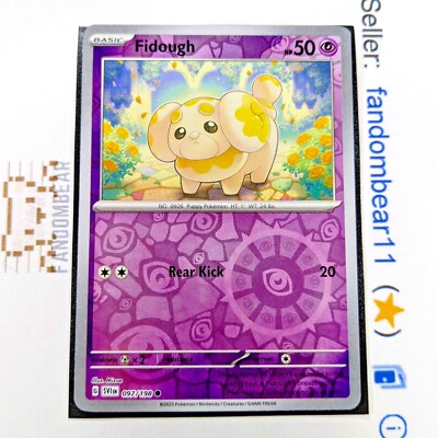 Fidough REVERSE HOLO card 097/198 Scarlet & Violet Base 2023 Puppy Dog ...
