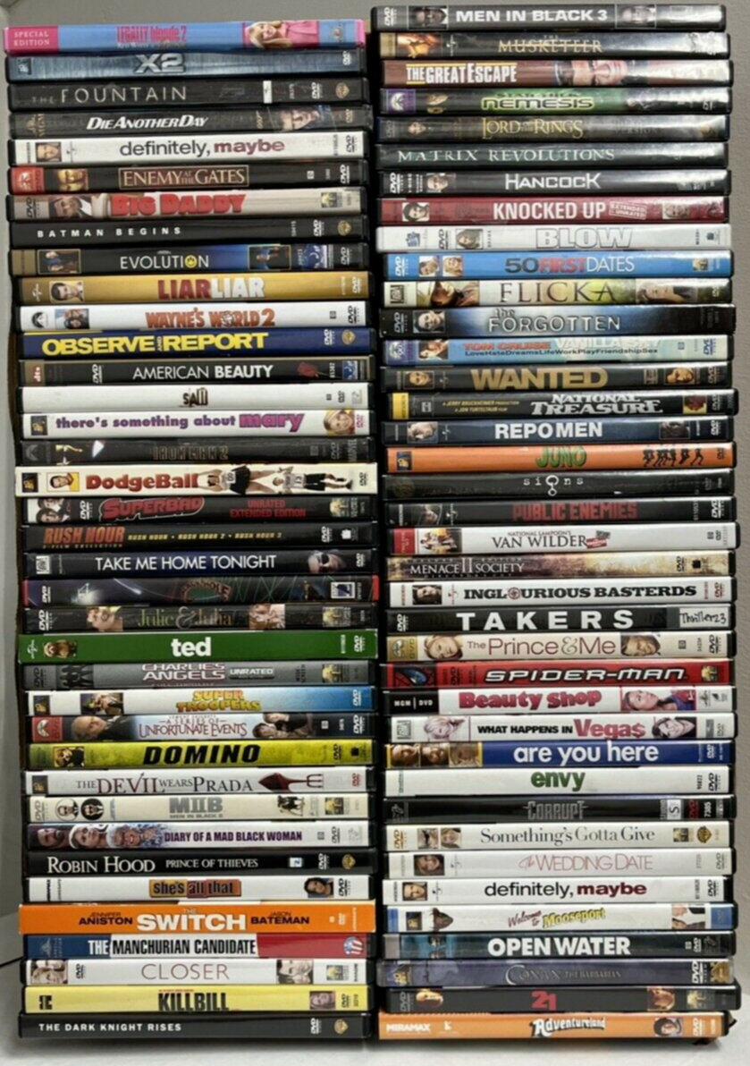 Used DVD Bulk Movie Lot of 75+ | Wholesale Mix | Assorted Titles ...