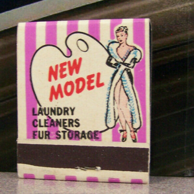 Vintage Matchbook M7 Washington Seattle New Model Laundry Fur Storage ...