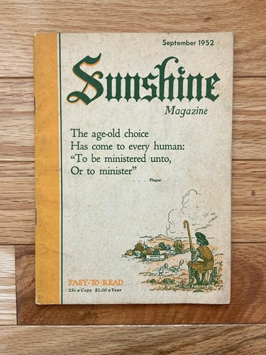 Sunshine Magazine | September 1952 Vol XXIX No 9 Antique Magazine | eBay