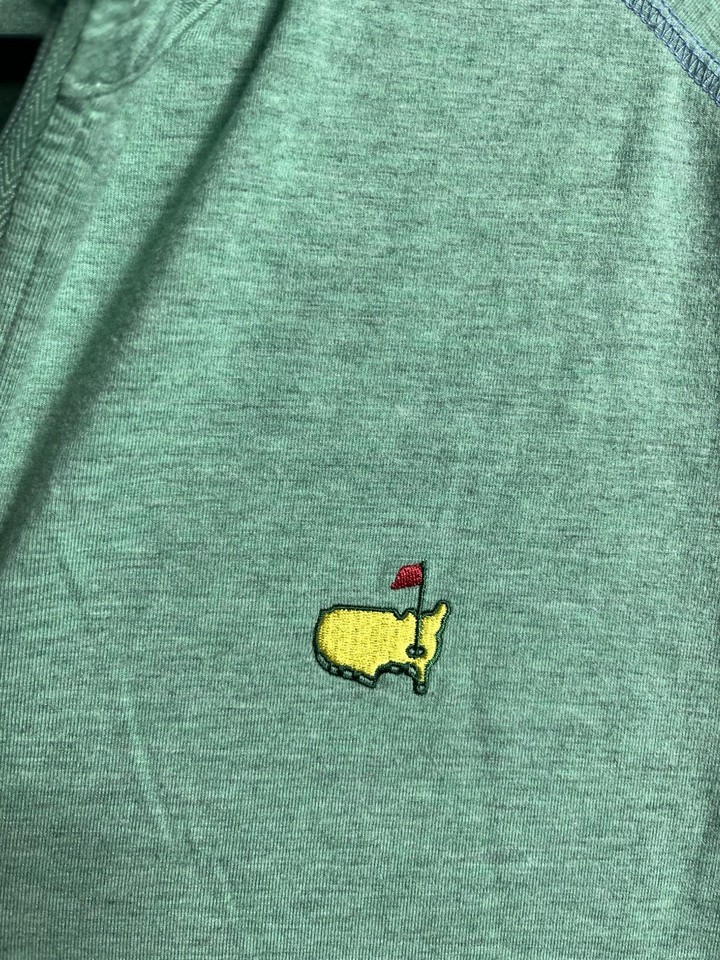 Masters Tech Quarter Zip Pullover Green Augusta National Logo Golf ...