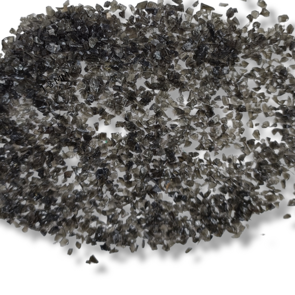 Black Obsidian Gemstone Coarse All Size Stone Healing Powder Woodwork ...