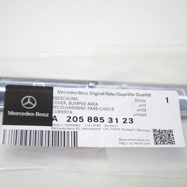 Genuine MERCEDES BENZ C W205 Front Bumper Lower Chrome Trim A2058853123 ...