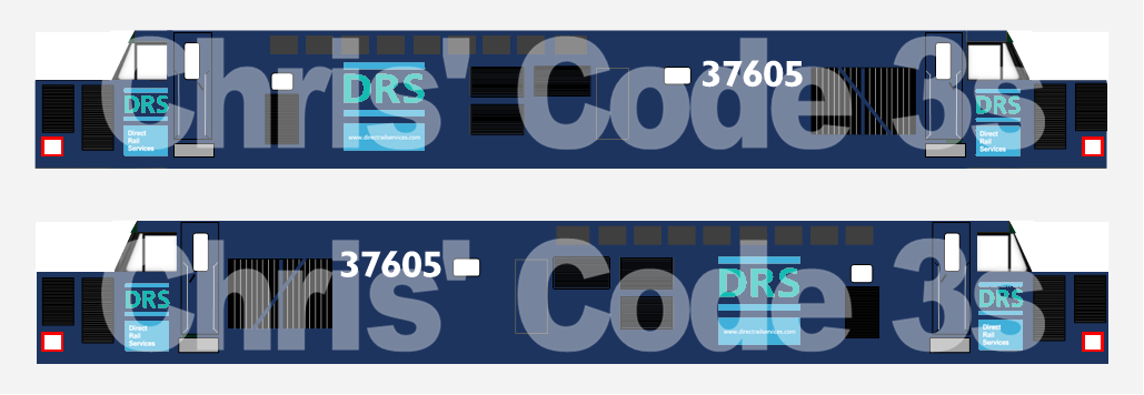 Adhesive Vinyl Class 37 Decal suit OO gauge Hornby / Lima - DRS 37605 ...