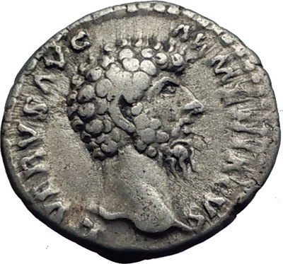 LUCIUS VERUS 163AD Rome Authentic Ancient Silver Roman Coin MARS War ...