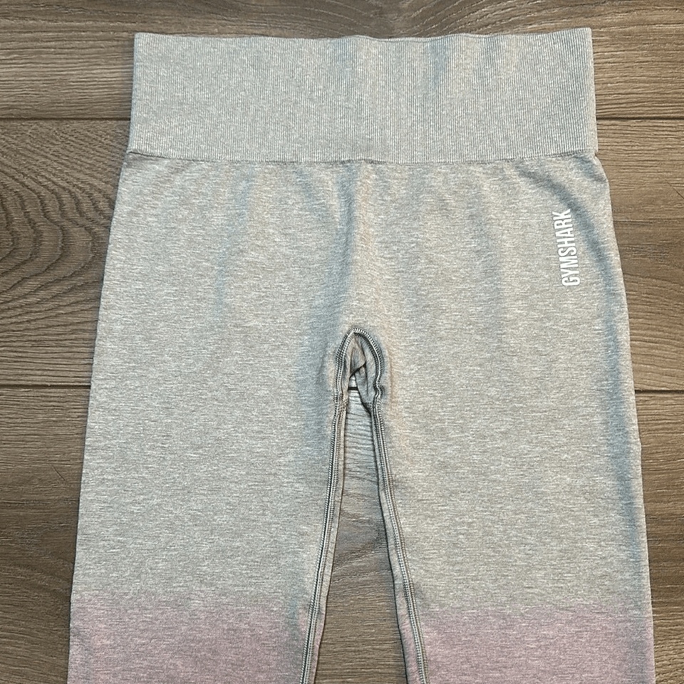 Gymshark Adapt Ombre Seamless High Rise Gray And Pink Leggings Size ...
