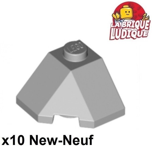 Lego 10x Wedge 2x2 Slope 45 Corner Gray/Light Bluish Gray 13548 | eBay