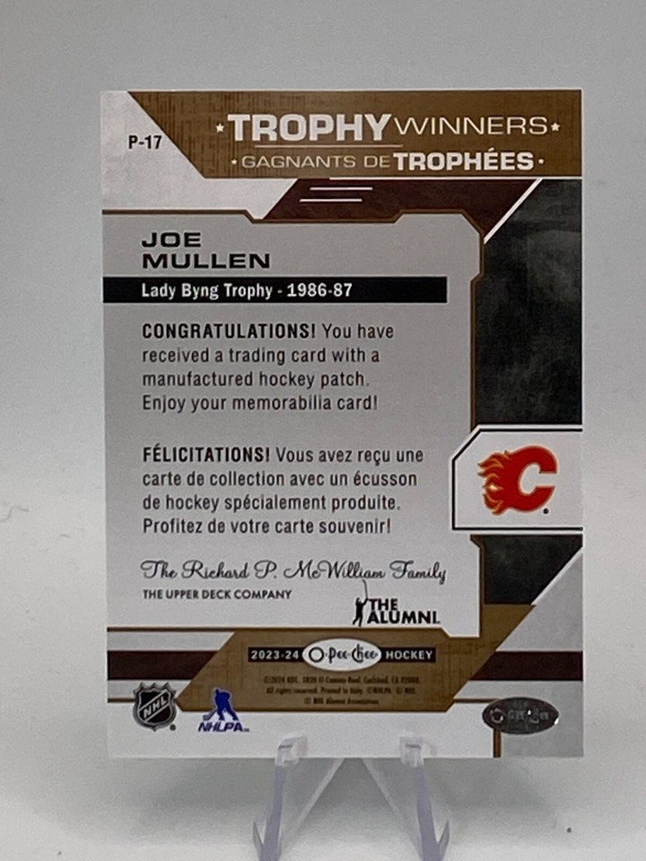 2023-24 UD O-Pee-Chee Trophy Winners Joe Mullen #P-17 Hobby Calgary ...