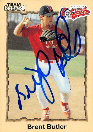 Brent Butler autographed baseball card (Peoria) 1998 Team Best Rookie ...