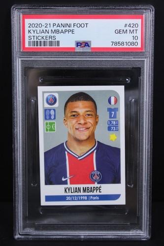 Kylian Mbappe PSA 10 / Sticker Panini Foot 2020 2021 (20-21) #420 | eBay