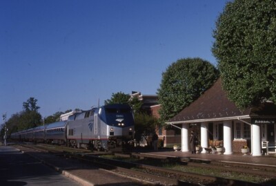 AMTRAK Railroad Train Locomotive Station ASHLAND VA Original 2005 Photo ...