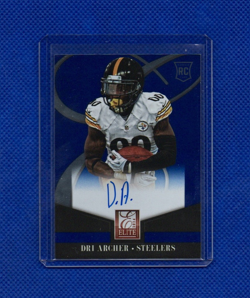 2014 Panini Elite Dri Archer #30 Blue Rookie Autograph Football Card ...