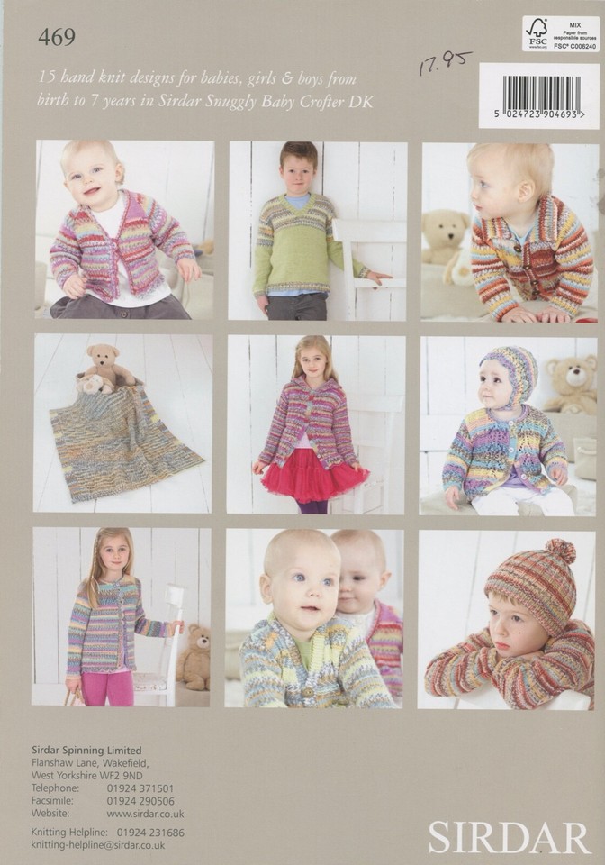 Baby Crofter 8 - Sirdar Knitting Pattern Book 469 Girls & Boys 15 ...