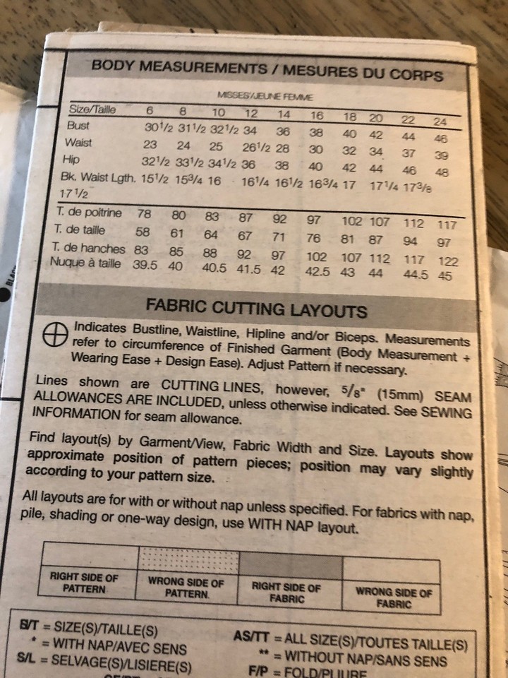 NEW Butterick Pattern B 4657 Misses' Plus sz 6-12 Fancy Wrap Front ...