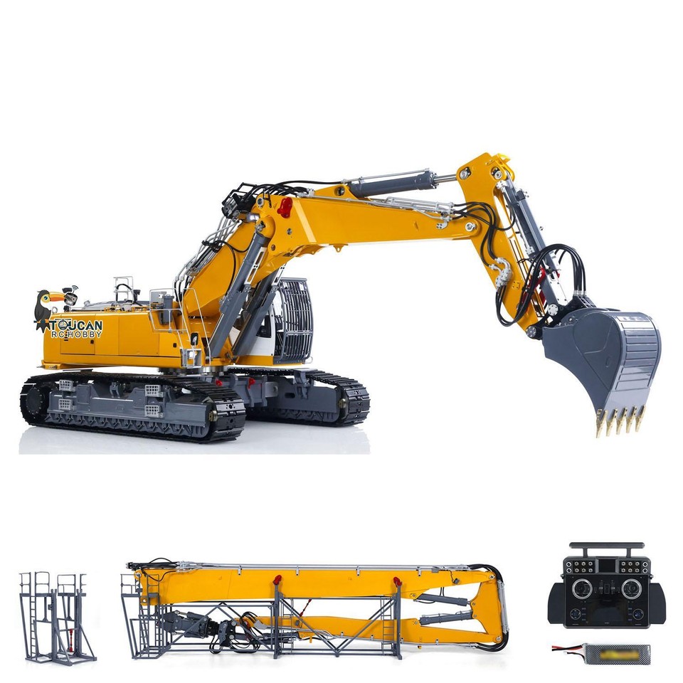 LESU 1/14 RC Full Hydraulic Excavator LR960 Two Type Arms RTR Digger XE ...