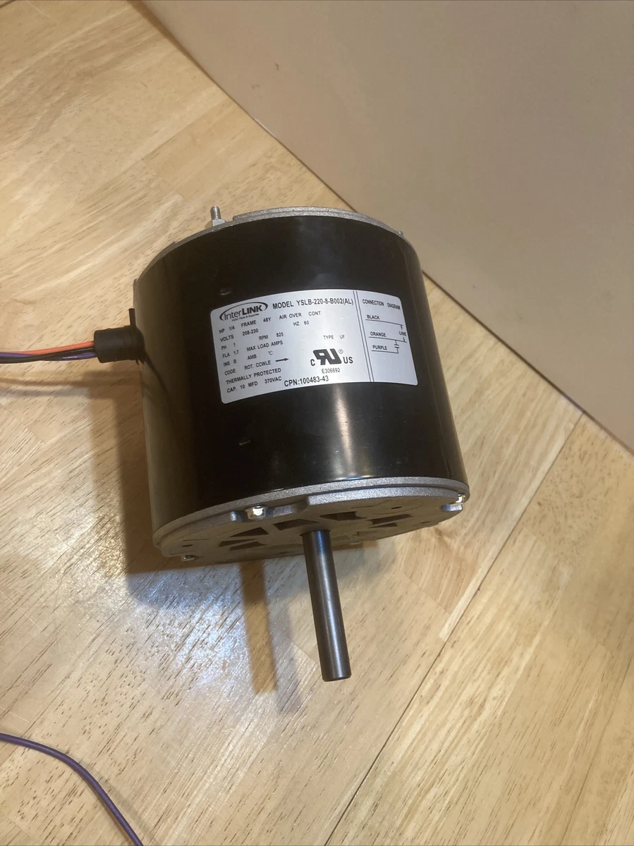 CONDENSER FAN MOTOR Interlink Model YSLB-220-6-B0004-AS01, 45% OFF