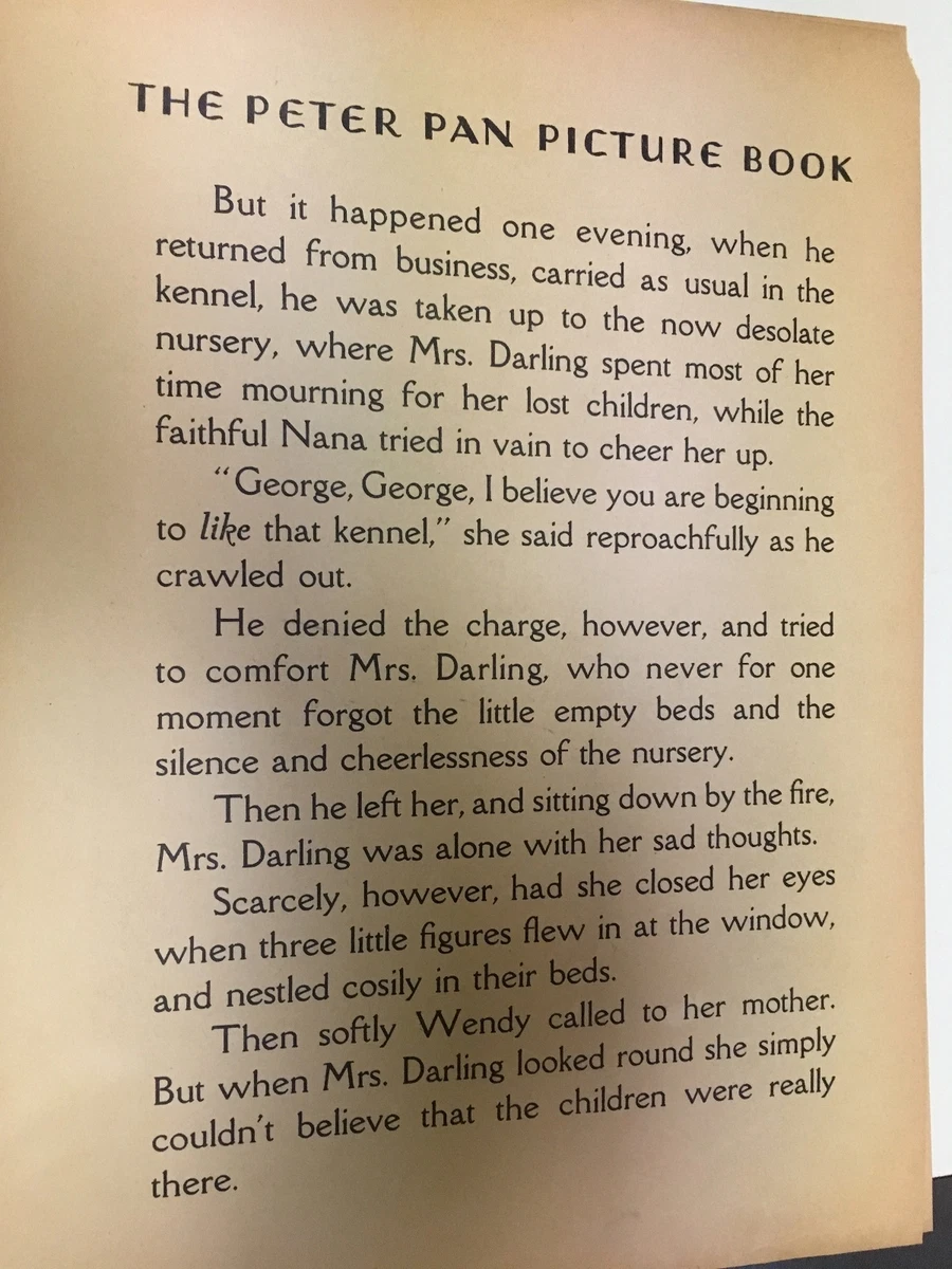 Peter Pan Book Page