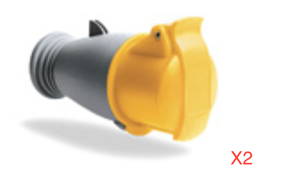 MK 32A 110V 3P+N+E 5 PIN COMMANDO SOCKET 100v K9142YEL YELLOW (Quantity ...