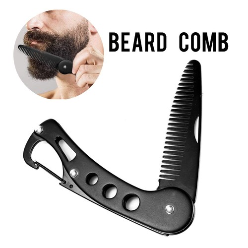Folding Men Beard Styling Combs Portable Beard Comb Hairdressing Tools ...