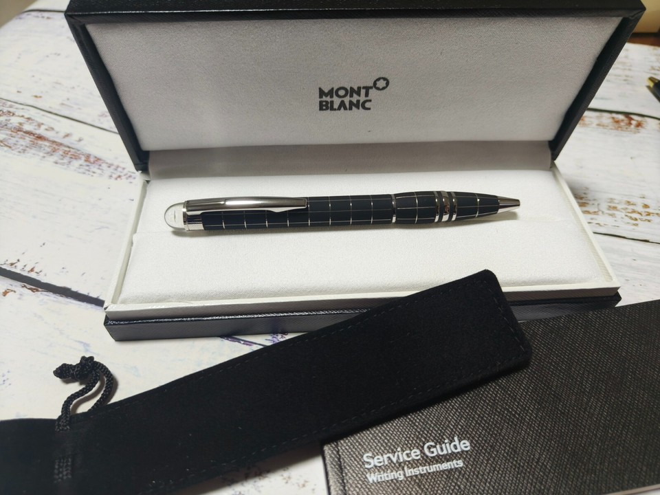 New Montblanc Starwalker Black Mystery Line Ballpoint Pen Black Resin ...