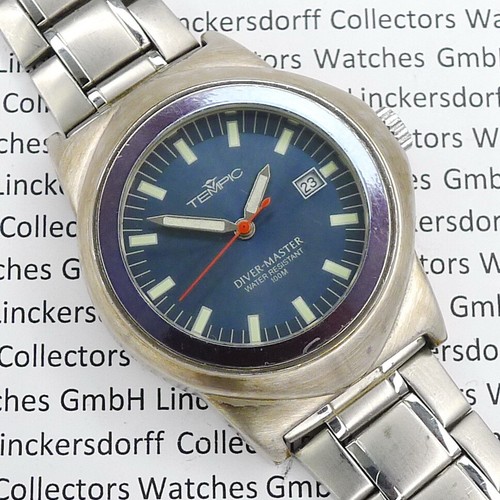 TEMPIC DIVER-MASTER Herren Quartz Stahl Armbanduhr 1990er Jahre | eBay