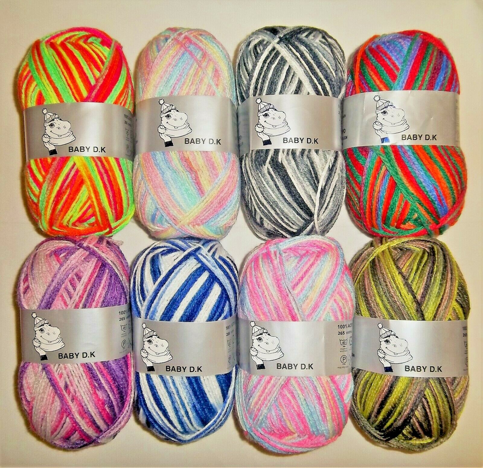 Woolyhippo DK 100% Acrylic Yarn Double Knitting Wool 100g Soft Baby ...