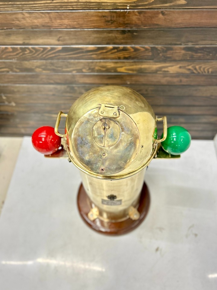 Vintage Saura Keiki Seisakusho Brass Giant Magnetic Binnacle Compass ...