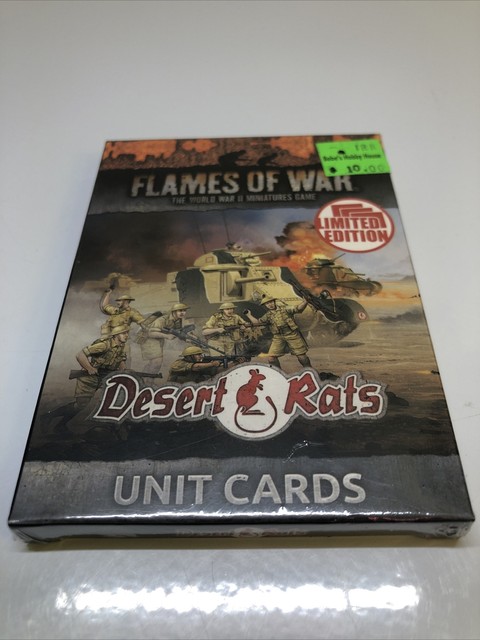 Flames of War British Desert Rats Unit Cards Limited Edition FW241U for ...
