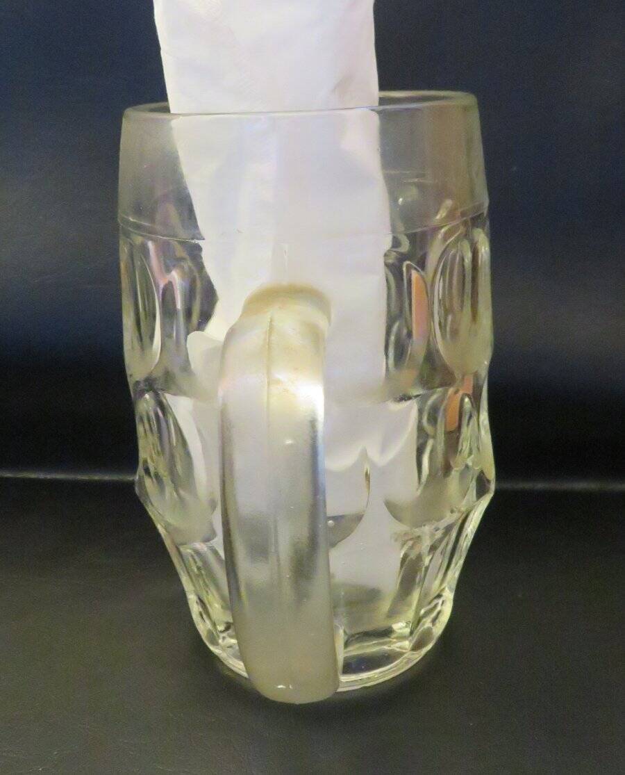 Vintage German PSCHORR BRAU Dimpled Glass Beer STEIN Bier Munich Bar ...