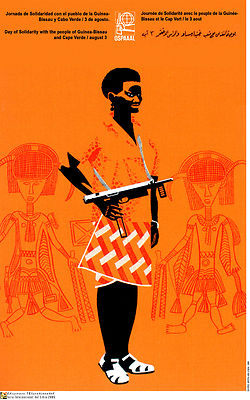 Political OSPAAAL POSTER.Guinea African Woman Rebel a27.Anti ...