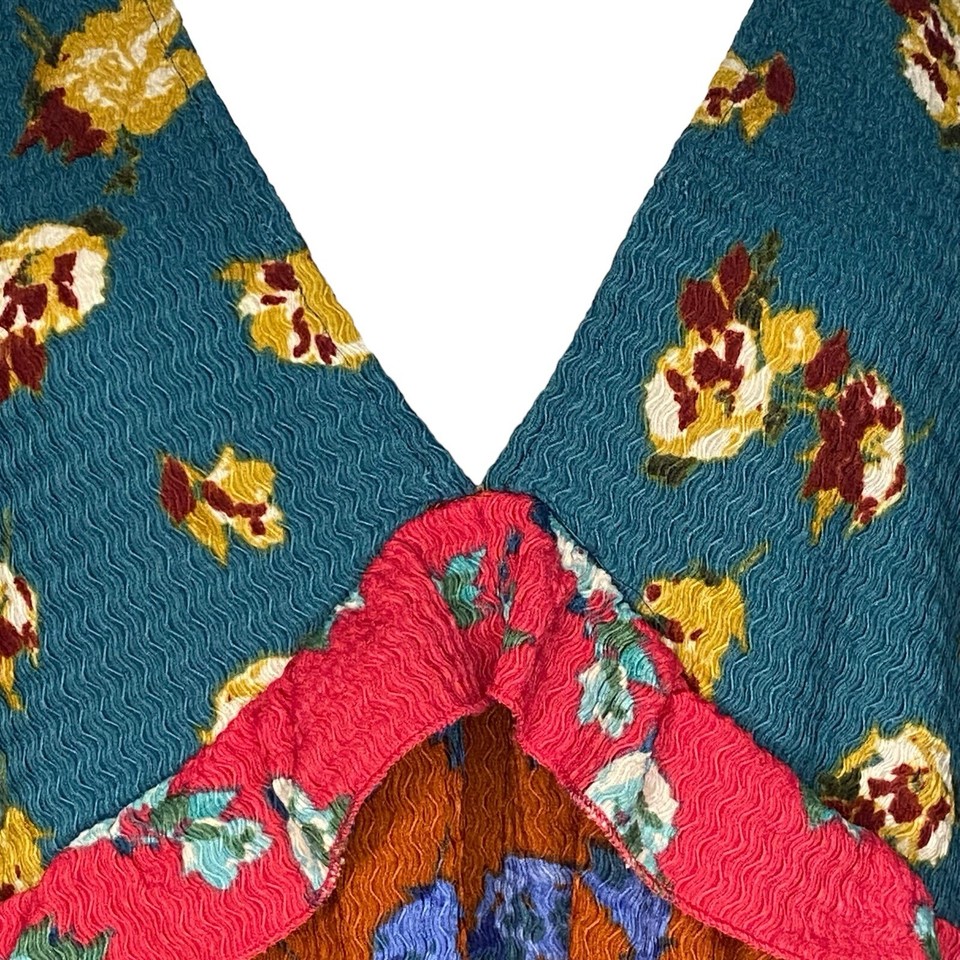 Anthropologie Ruffled Sleep Mini Dress In Novelty Womens Size XL Boho ...