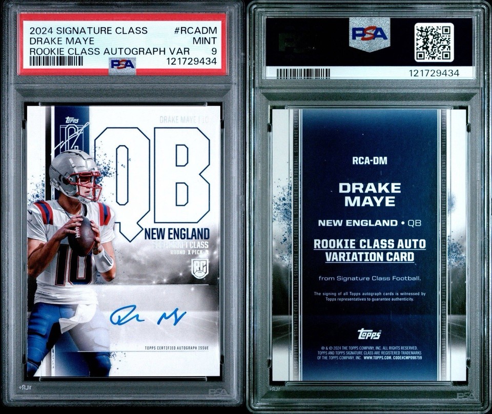 Drake Maye 2024 Signature Rookie Class On Card Autograph Variation #RCA-DM PSA 9 | eBay
