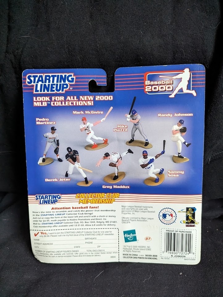 2000 Starting Lineup RANDY JOHNSON Baseball Figure Diamondbacks MLB NEW ...