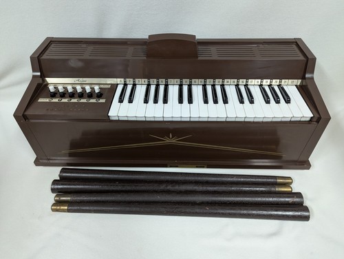 Vtg 1970 Magnus Electric Chord Organ Model 311P with Legs ~ See Video ...