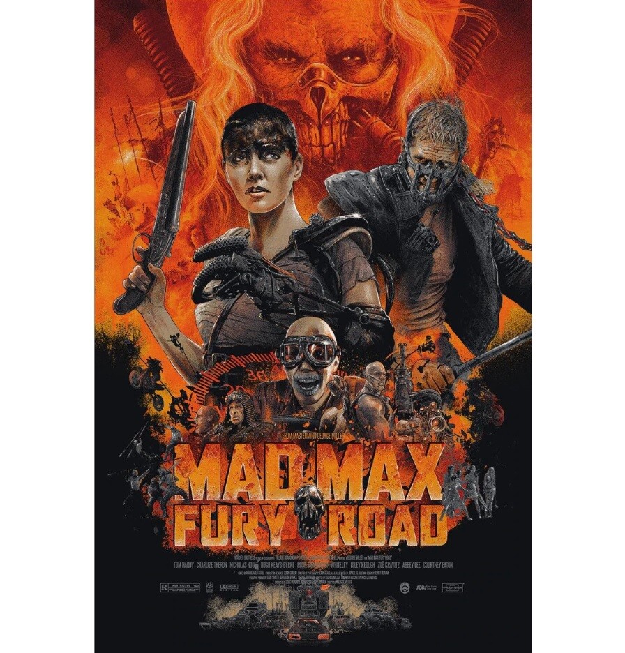 Mad Max Fury Road Movie Film Furiosa Nux Immortan Joe Screen Print ...