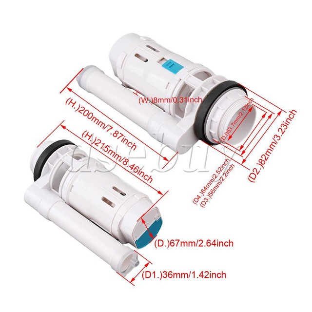 From USA - Toilet Water Tank Dual Flush Fill Drain Valve Diameter 3 in ...