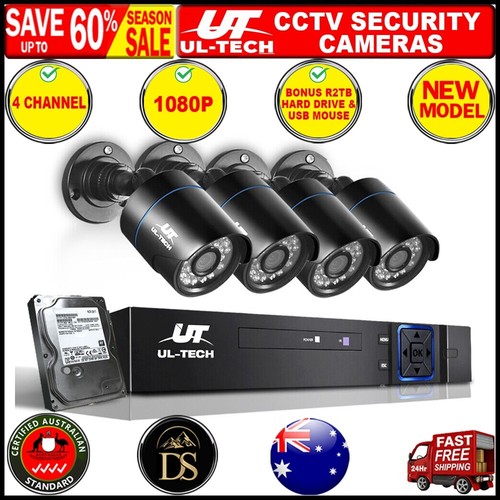 UL-Tech CCTV Security System 2TB 4CH DVR 1080P 4 Camera Sets | eBay ...