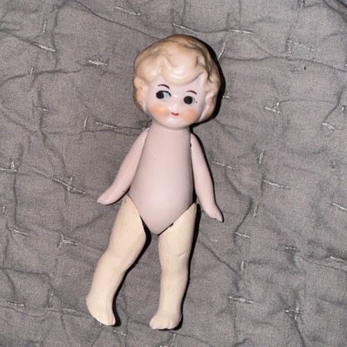 3" ALL BISQUE Antique FLAPPER Doll Germany "Side Glancing GOOGLY Eyes ...