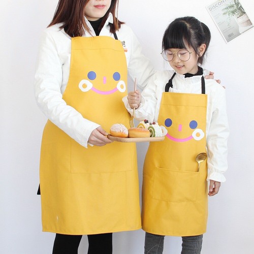 Cotton Shoulder Strap Apron Adjustable Parent-Child Apron Kitchen | eBay