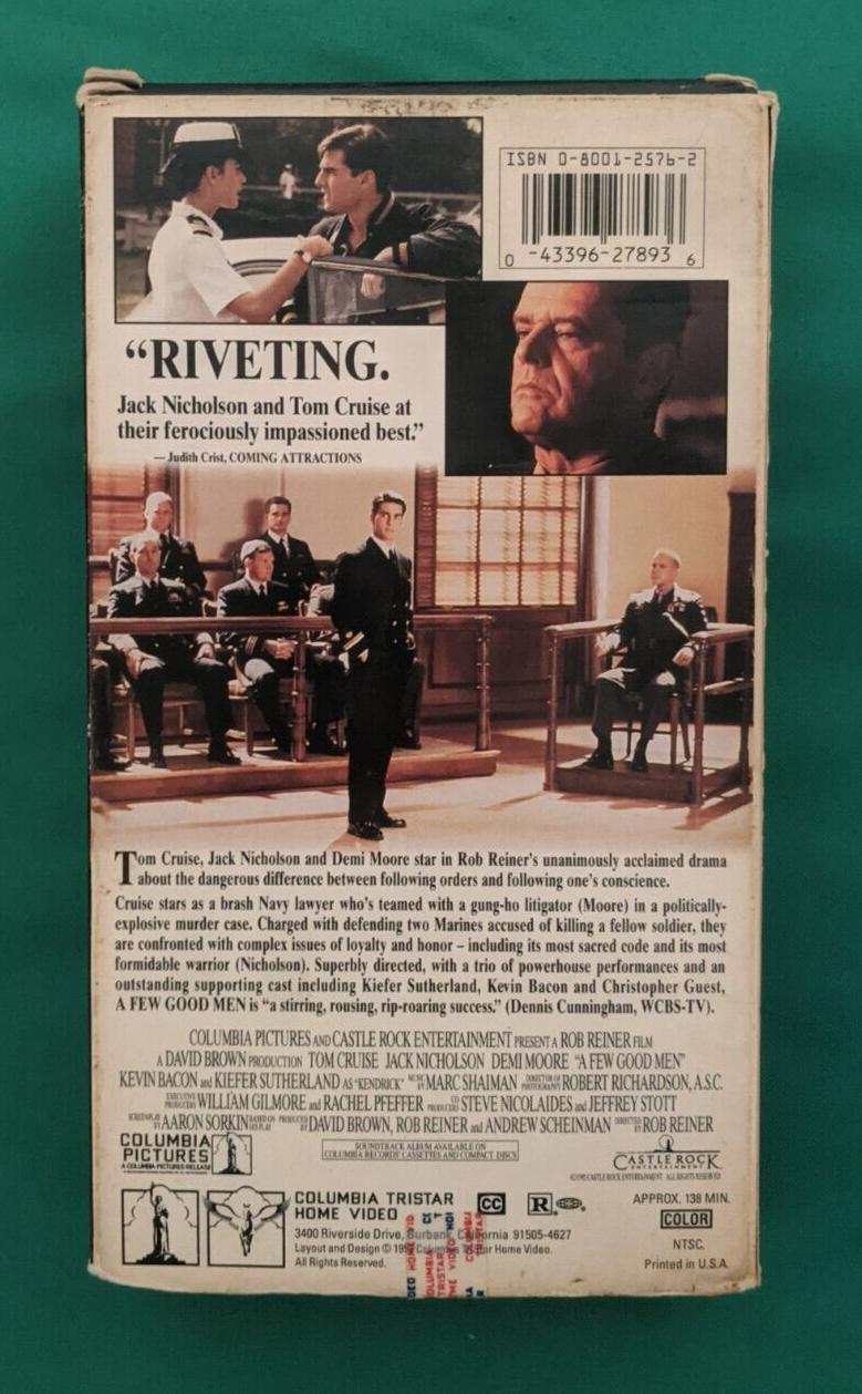 A Few Good Men (VHS, 1993) 43396278936 | eBay